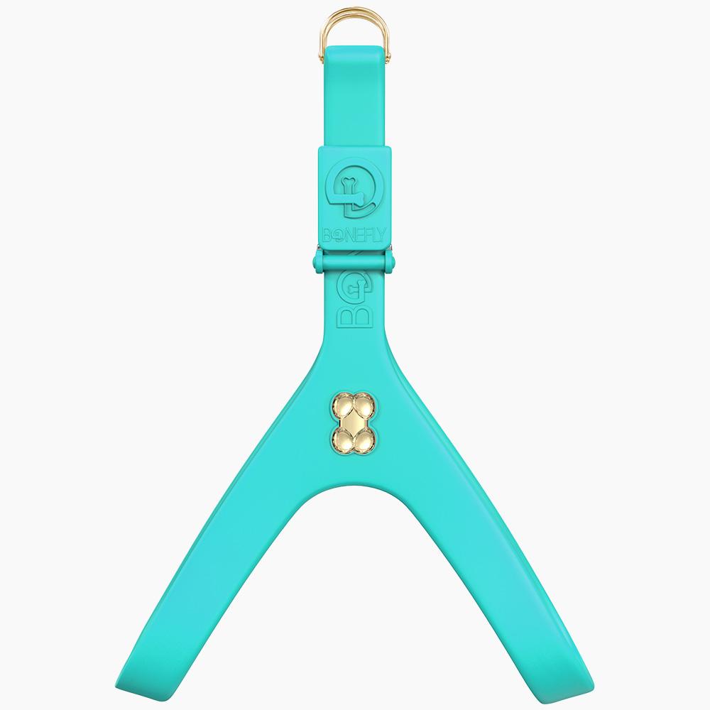Boneflex Harness Teal Gold Bones